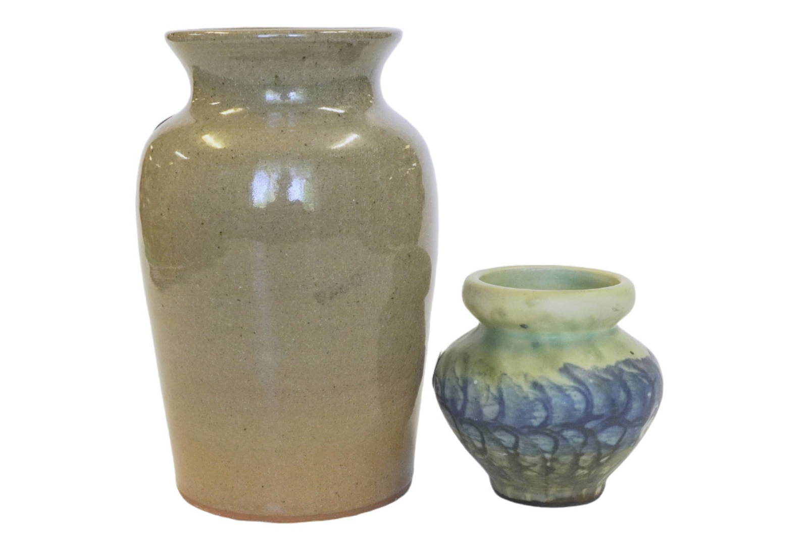 2 Pottery Vases Meaders + Peters & Reed Auction