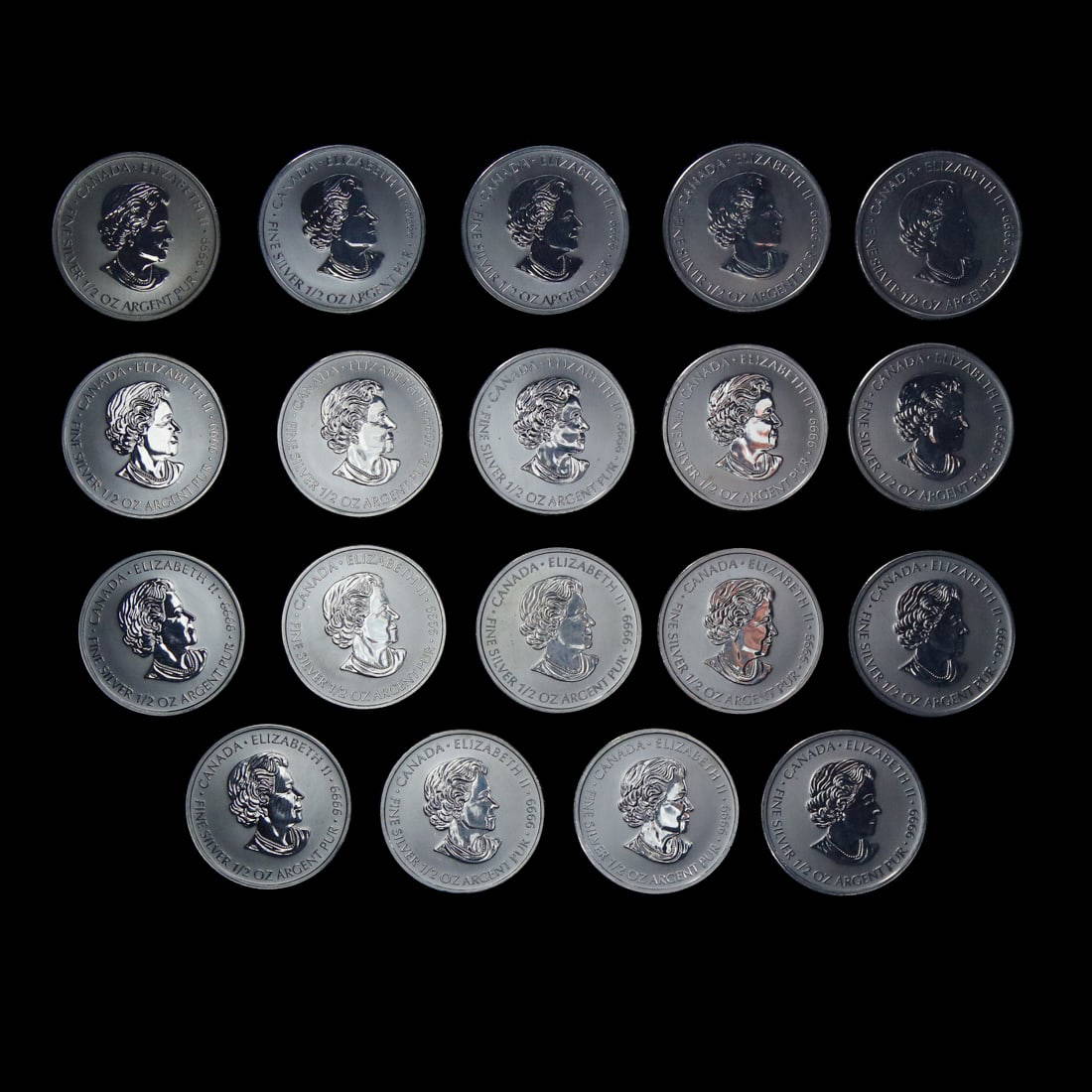 Tube Of 19 Canada Devil's Brigade $2 Silver Coin Auction