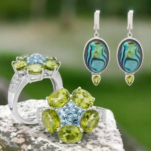 Enchanting Abalone And Peridot Ensemble