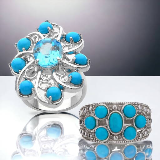 Turquoise Splendor Ring Set