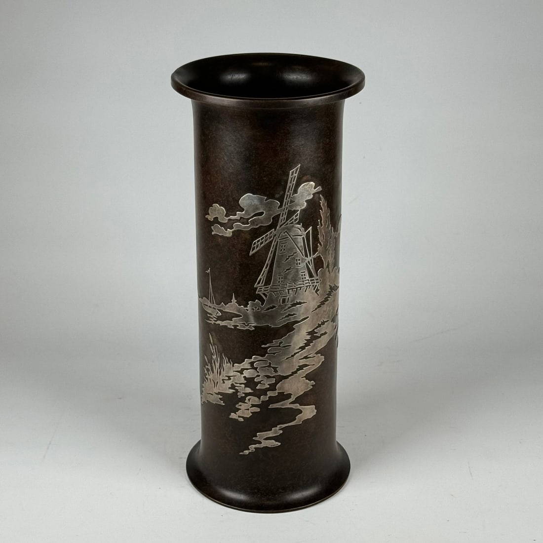 Large Early Heintz Art Metal Windmill Vase Auction