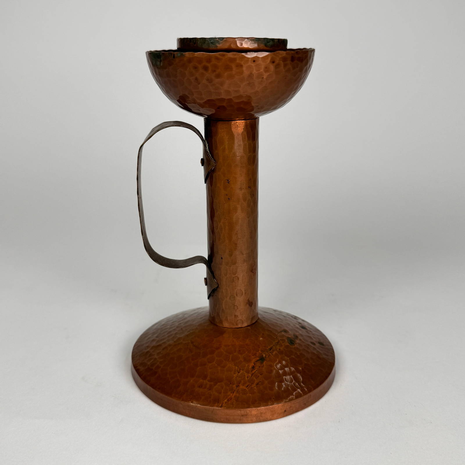 Benedict Studios Hammered Copper Chamber Stick Auction