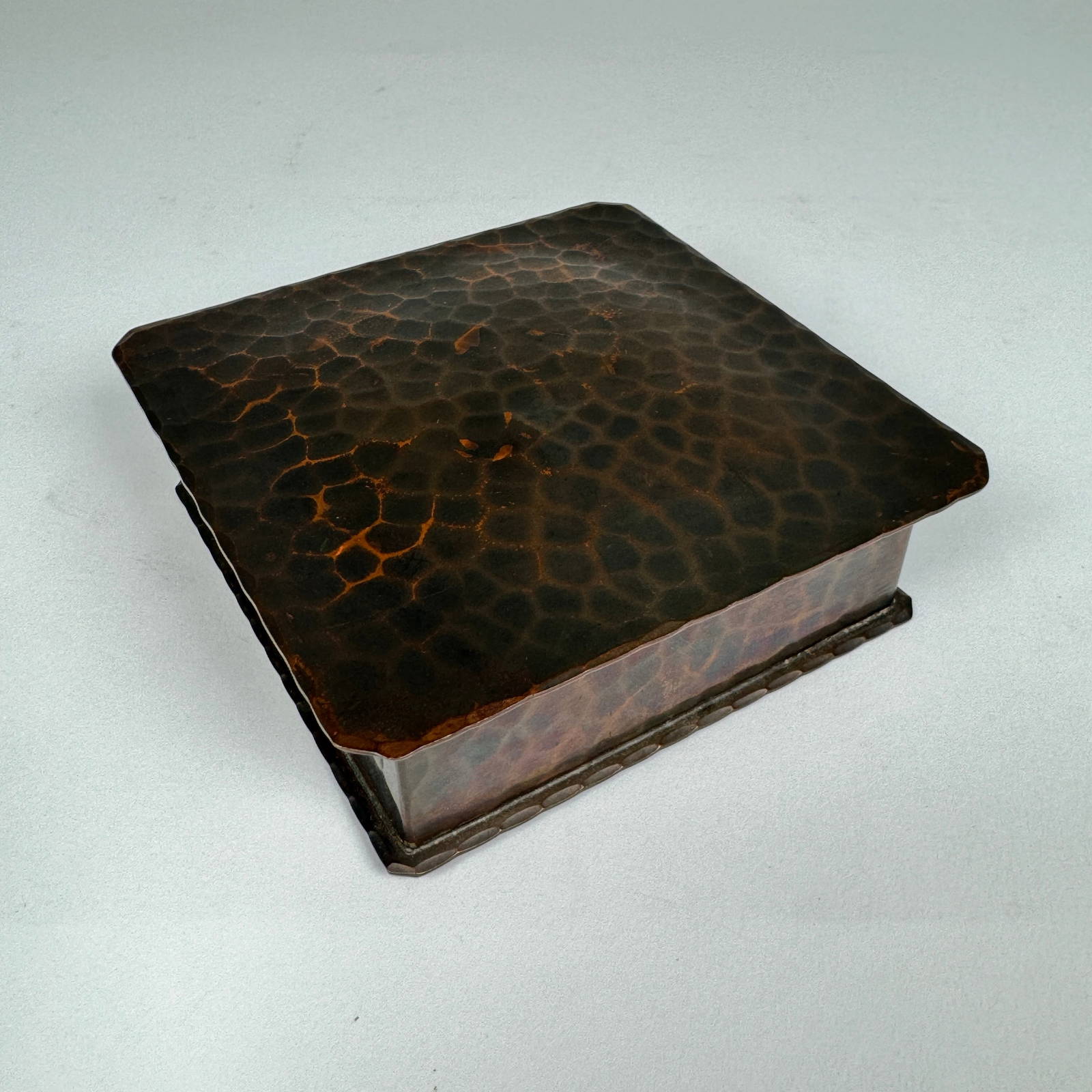 Avon Coppersmith Hammered Copper Stamp Box Auction