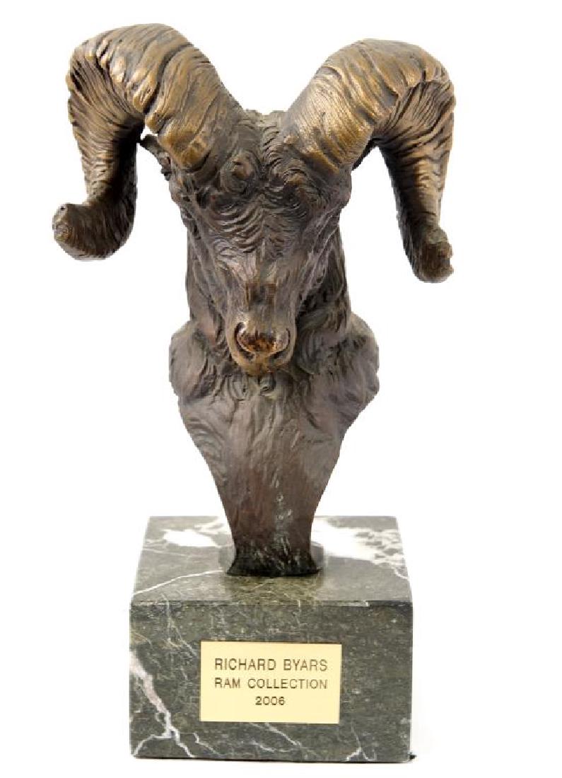 Steve Retzlaff (20th century) Bronze Ram Head