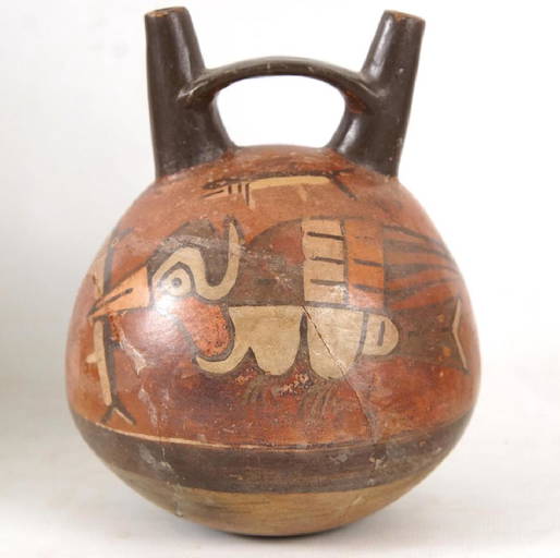 Nazca Double Spout Terra Cotta Vessel