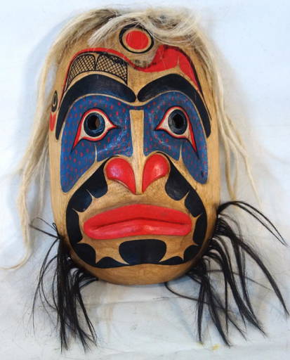 Bakwas Mask, First Nations, Vancouver Island, Bc
