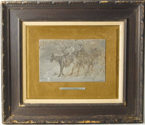 Frederic Remington Engraving Plate