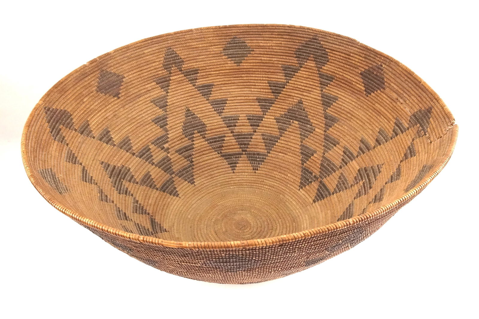 Large Maidu Polychrome California Basket