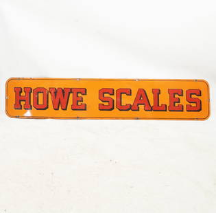 Howe Scales' Vintage Enamel Advertising Sign