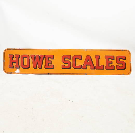 Howe Scales' Vintage Enamel Advertising Sign