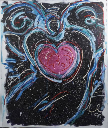 Andy Lakey (1959 2012) "power Blue Angel" Painting