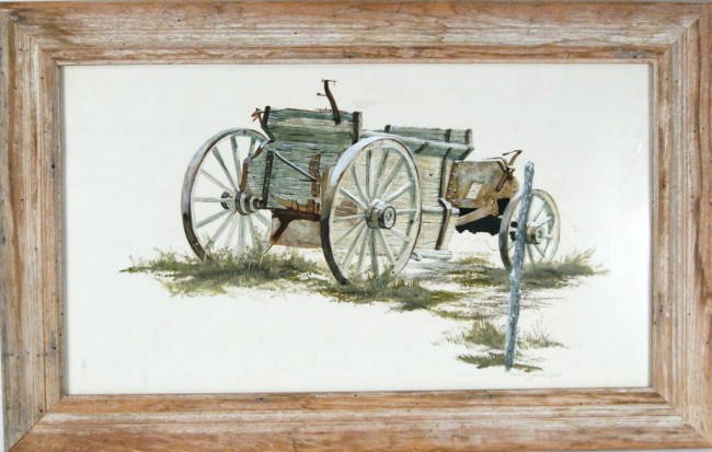 Terry Pardue Wagon Acrylic 24"x30" 1981