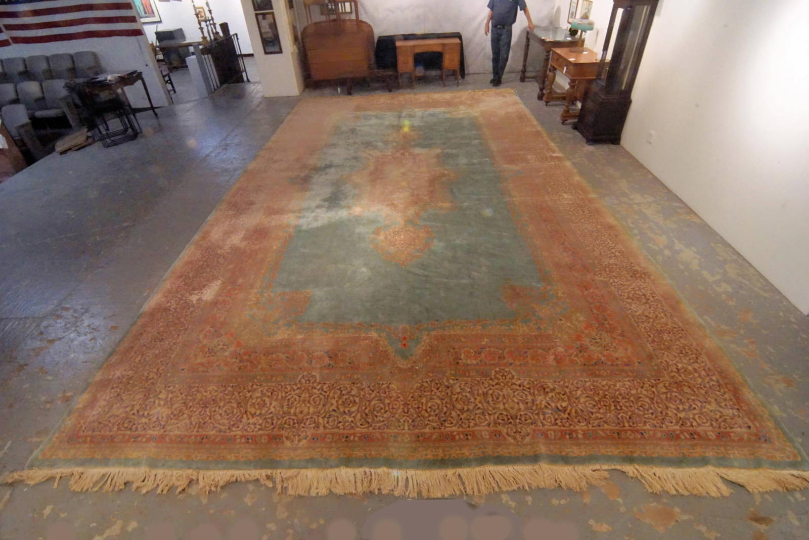 Palace Size Kerman Rug Signed With Two Star Auction