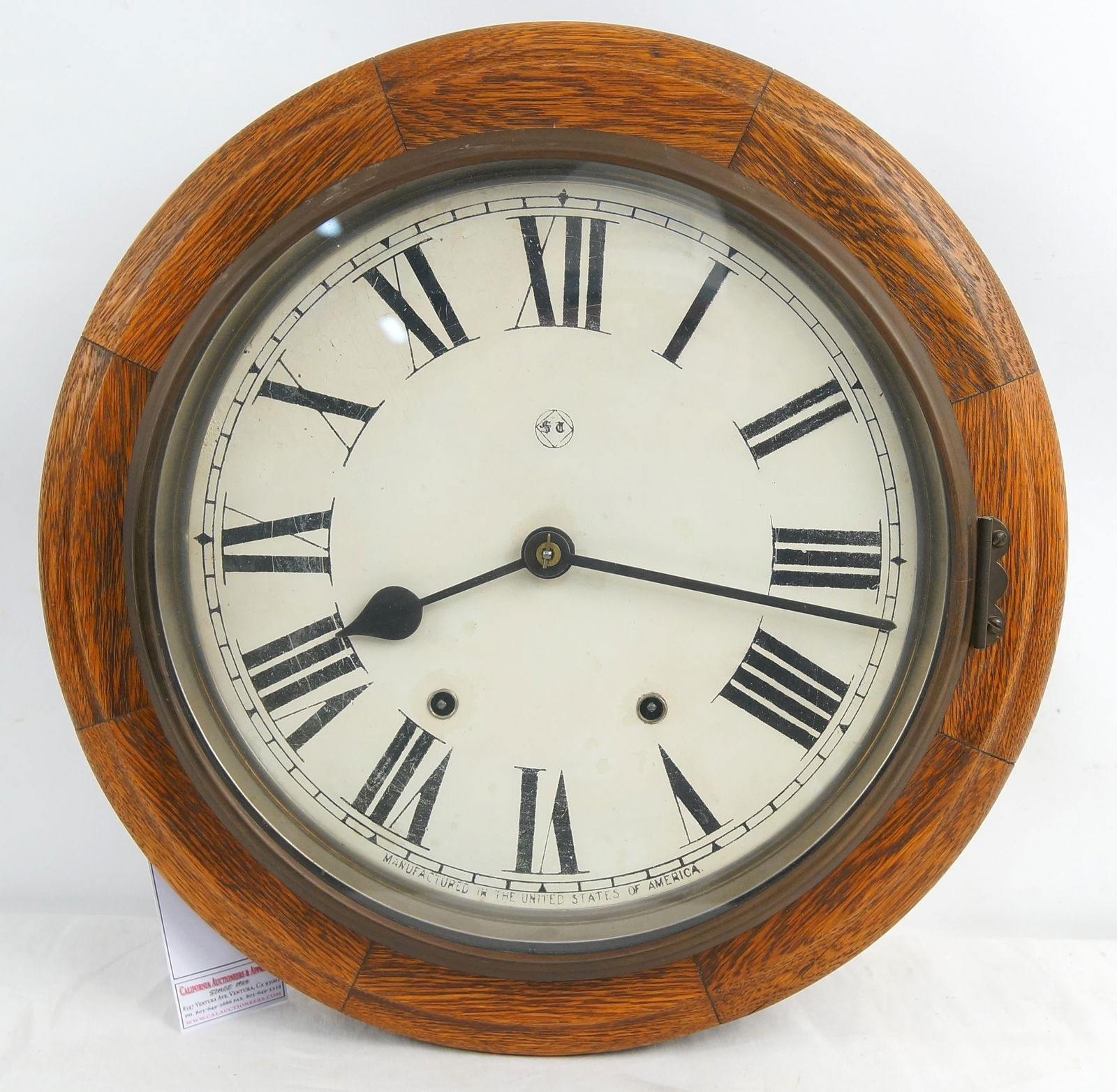Seth Thomas American Rr/ School House Wall Clock Auction