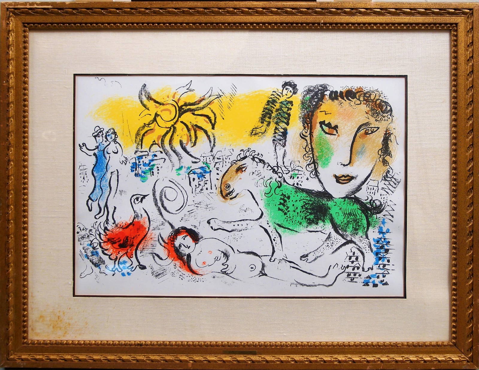 Marc Chagall Signed Lithograph 1973 Auction