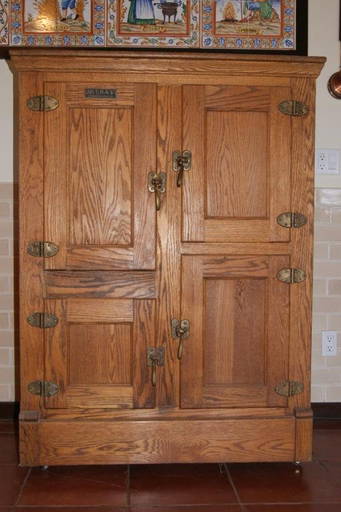 Antique American Oak Mccray Ice Box