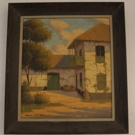 Alfredo (alfaro) Lobos 1935 Oil On Canvas Painting