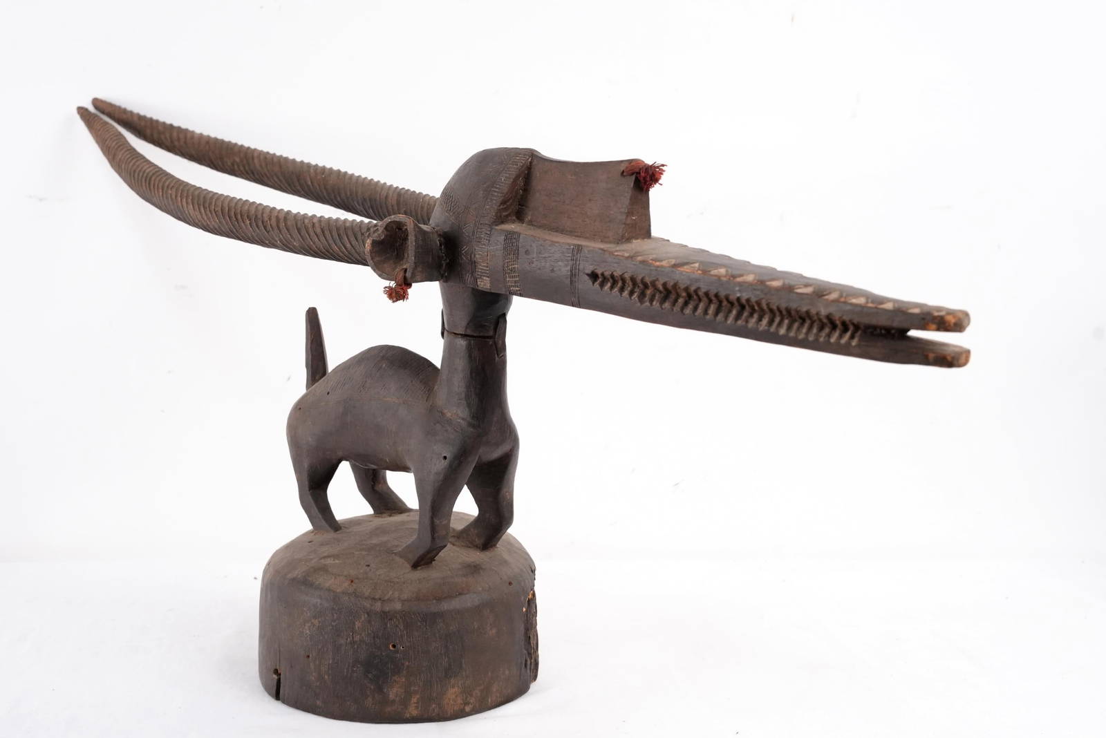 "bambara" Mali Chiwara Wood Carved Mask Auction