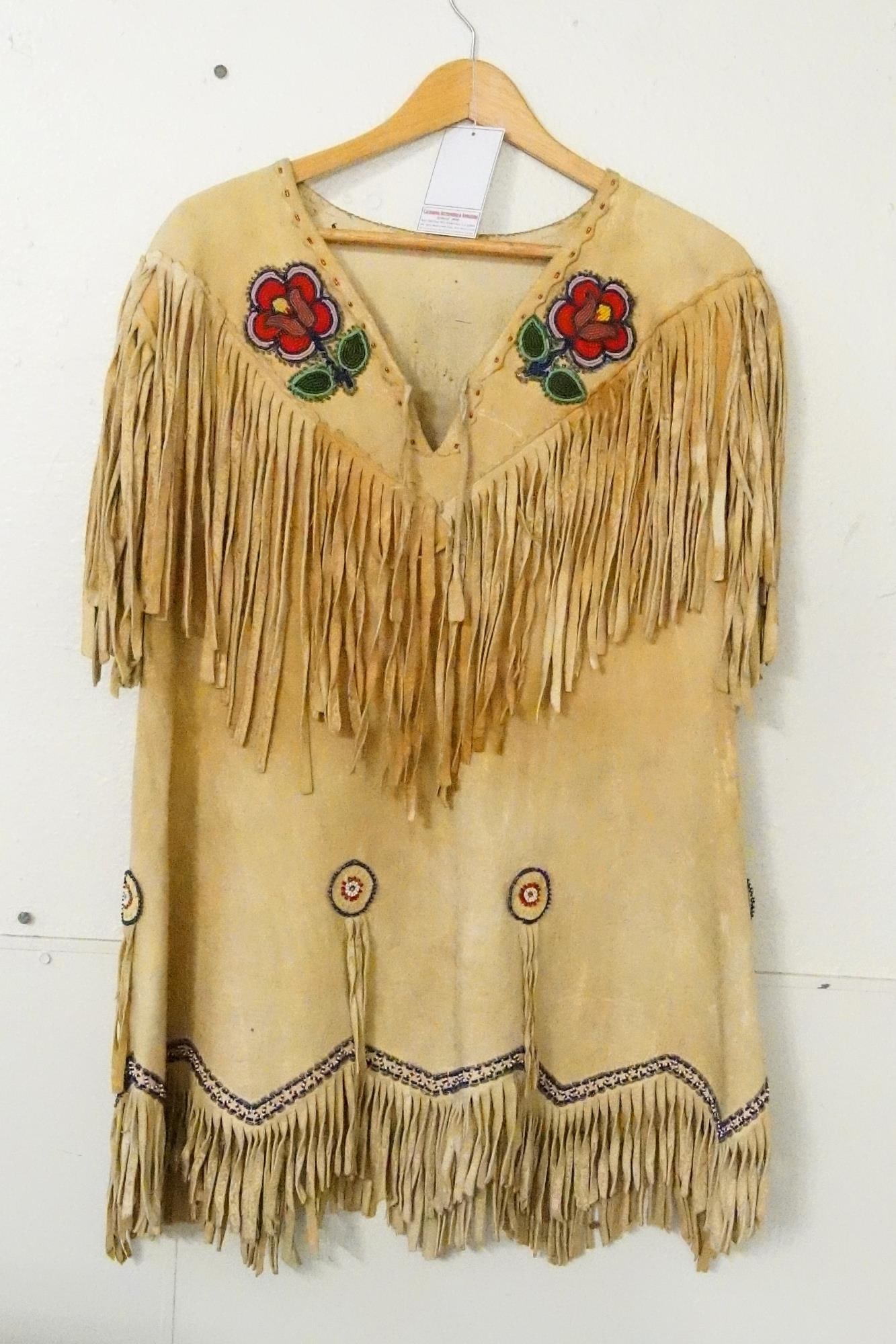 Native American Beaded Buckskin Wedding Dress Auction
