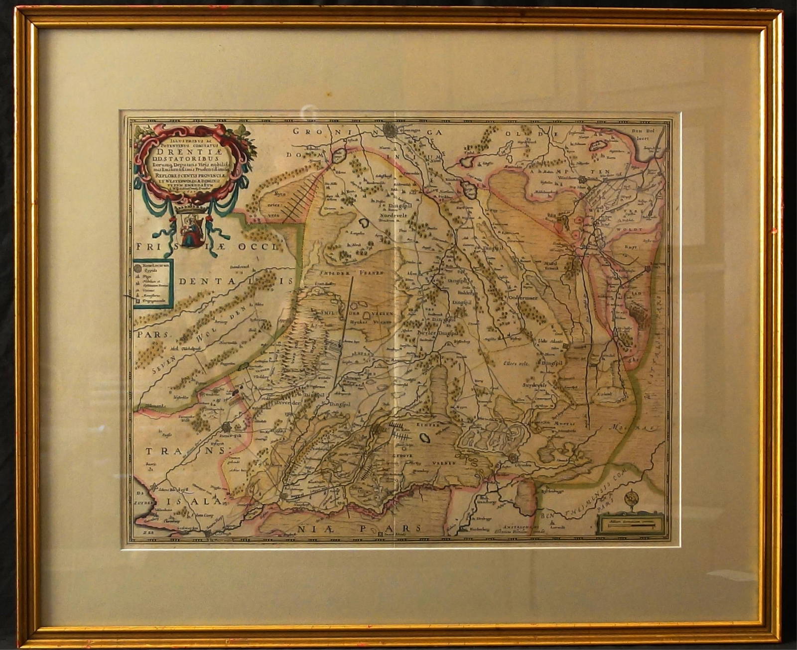 Etching Map Of Holland Circa 1634 Auction