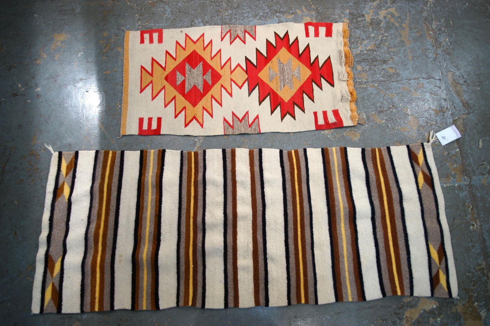 Two Vintage Navajo Wool Rugs Auction
