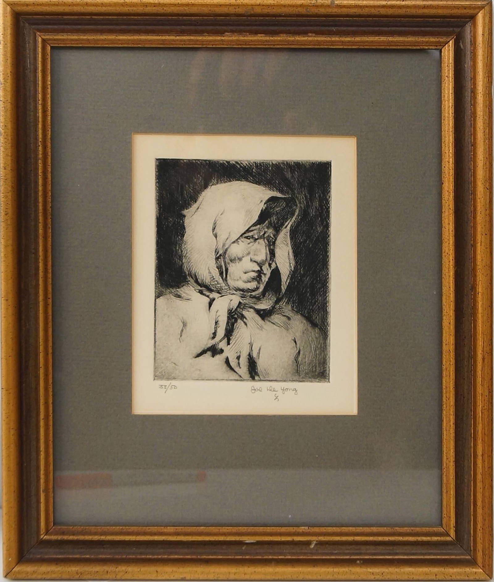 Joe De Young Etching "crow Woman" Auction