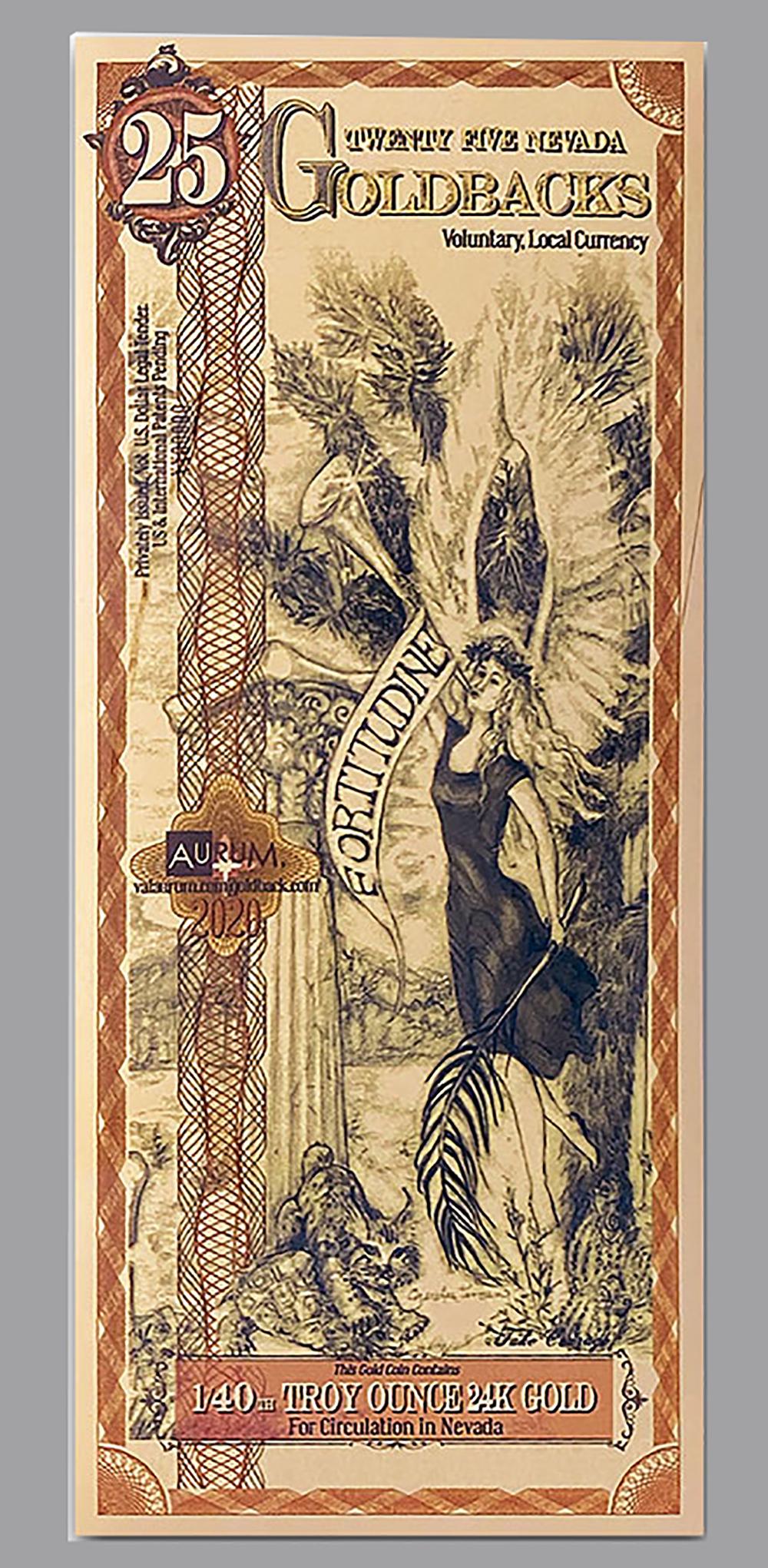 Collectible Money 25 Nevada Goldbacks Rare Gold Note Auction