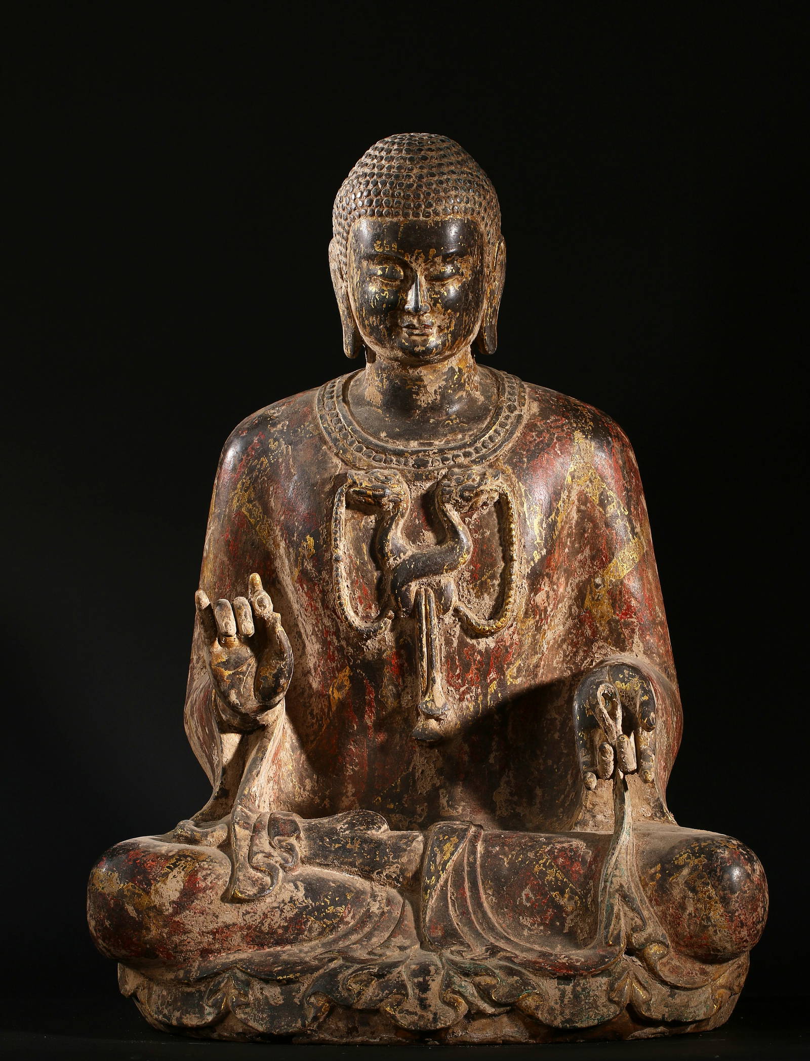 Blue Stone Painted Buddha Statues In The Ming Dynasty Or Before ...