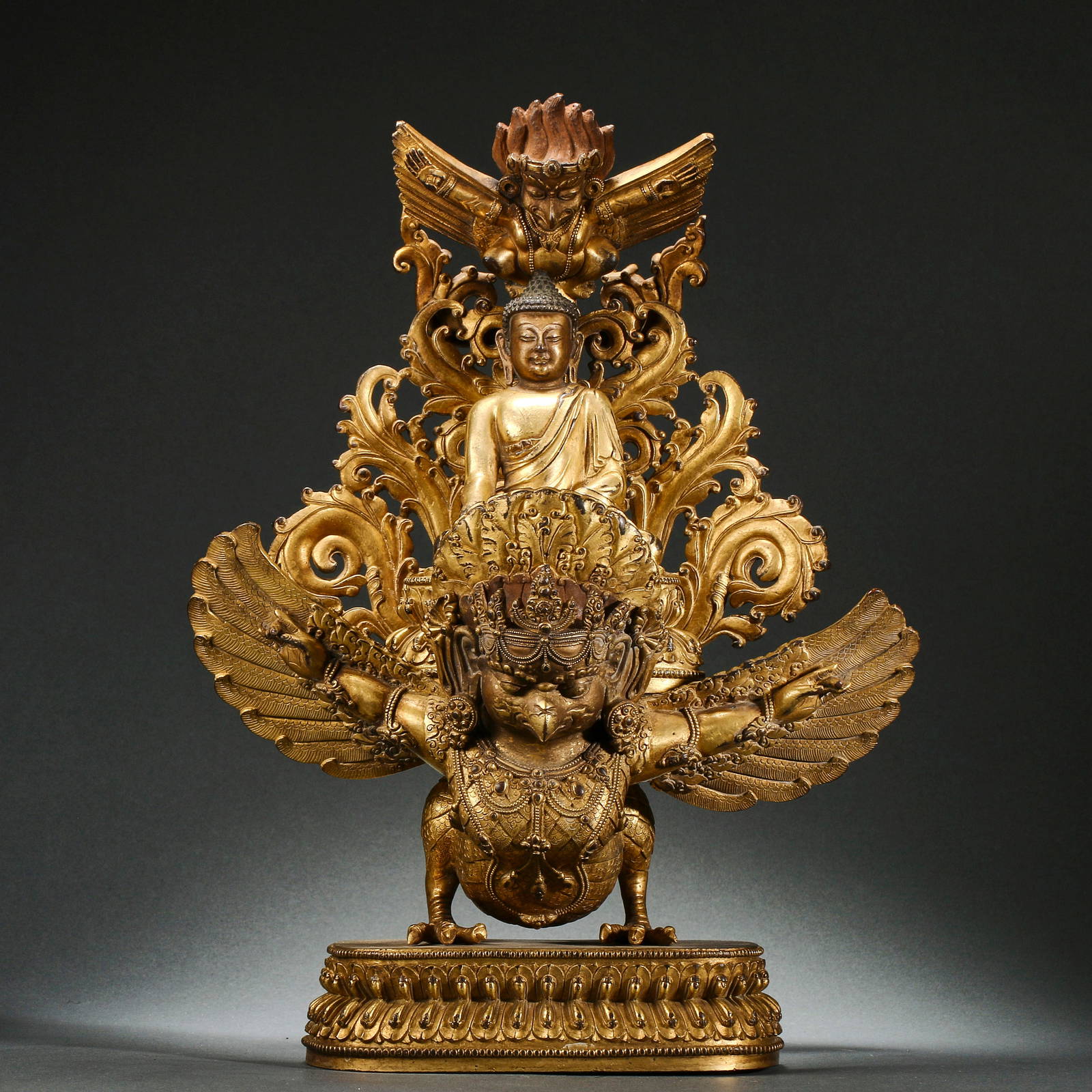 The Statue Of The First Protector Of Buddhism, The Great Peng Golden Winged Bird Buddha, Was ...