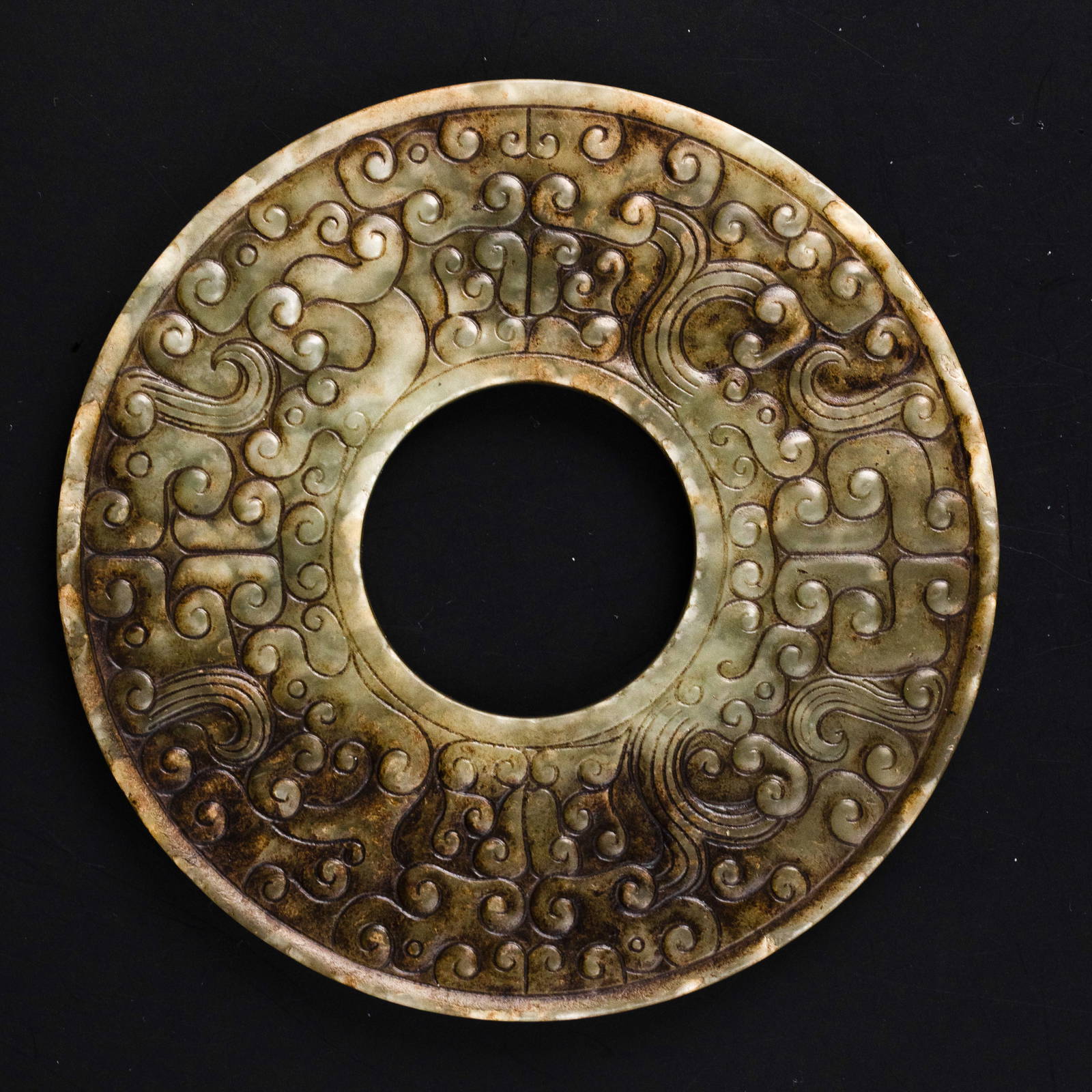 Han Dynasty A Jade Tube (cong) With Kui Dragon Pattern Auction