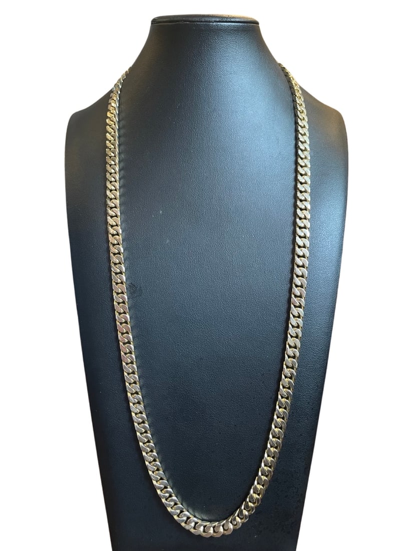 Custom Estate 14k Two Toned Gold Double Chain Necklace