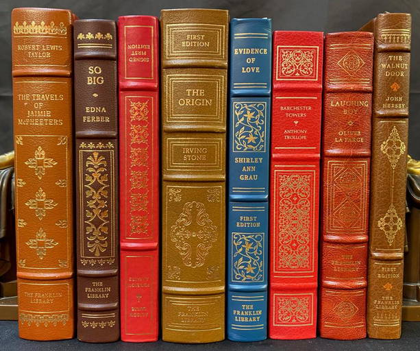 Franklin Librarys Book Set, 4 First Editions, 1 Signed, 8 Volumes