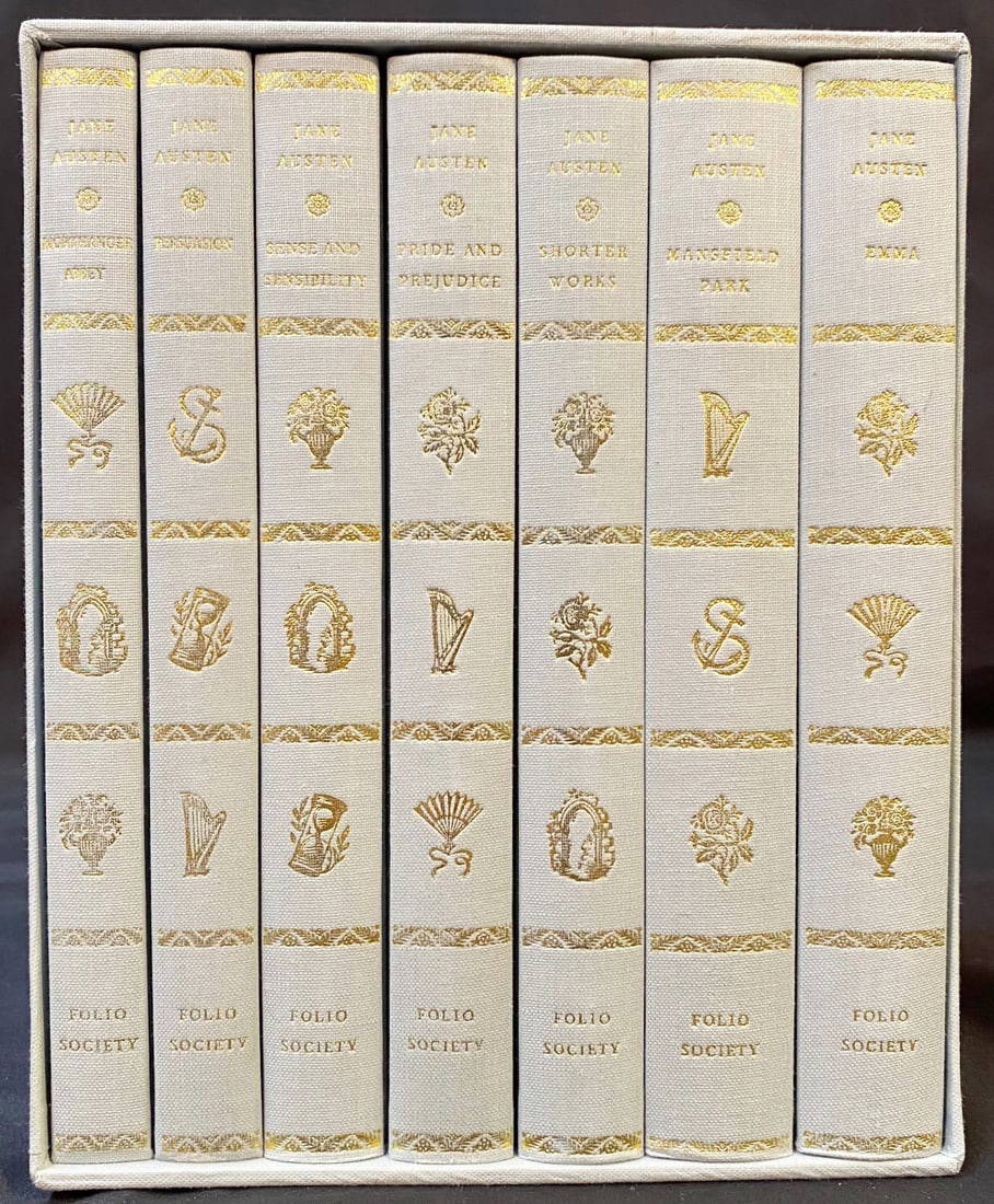 Jane Austen Box Set From The Folio Society, 7 Volumes, 1975 Auction