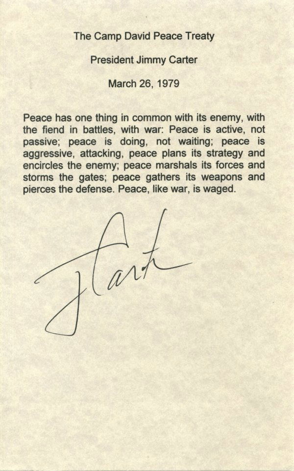 Jimmy Carter Letter Signed Uacc Pada