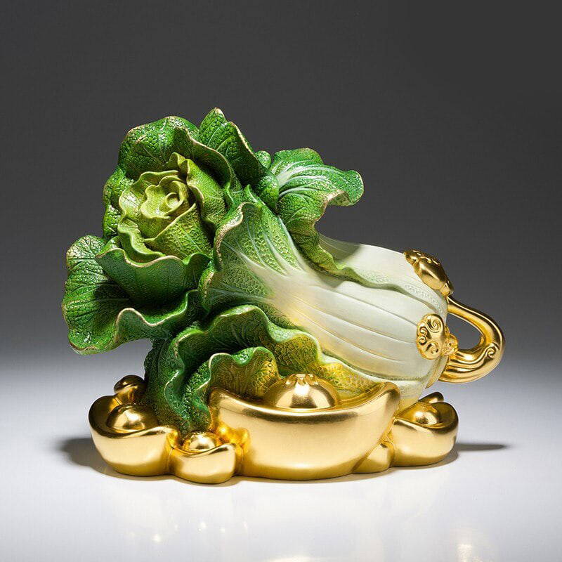 Chinese Gold Foil Copper Collectible Decoration Auction