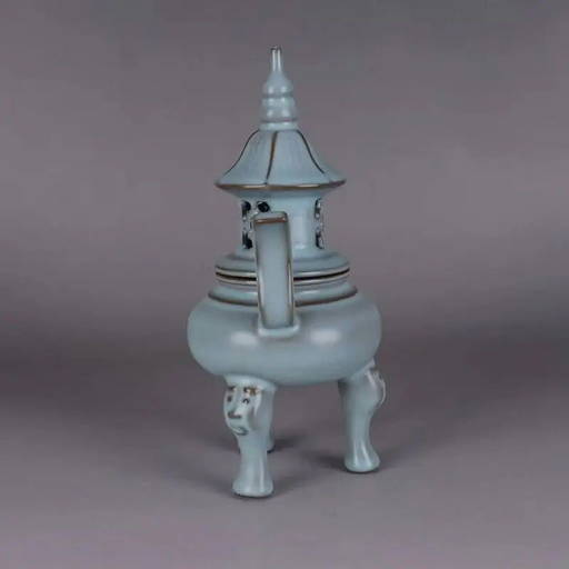 Rare Asian Porcelain Song Ru Kiln Incense Burner