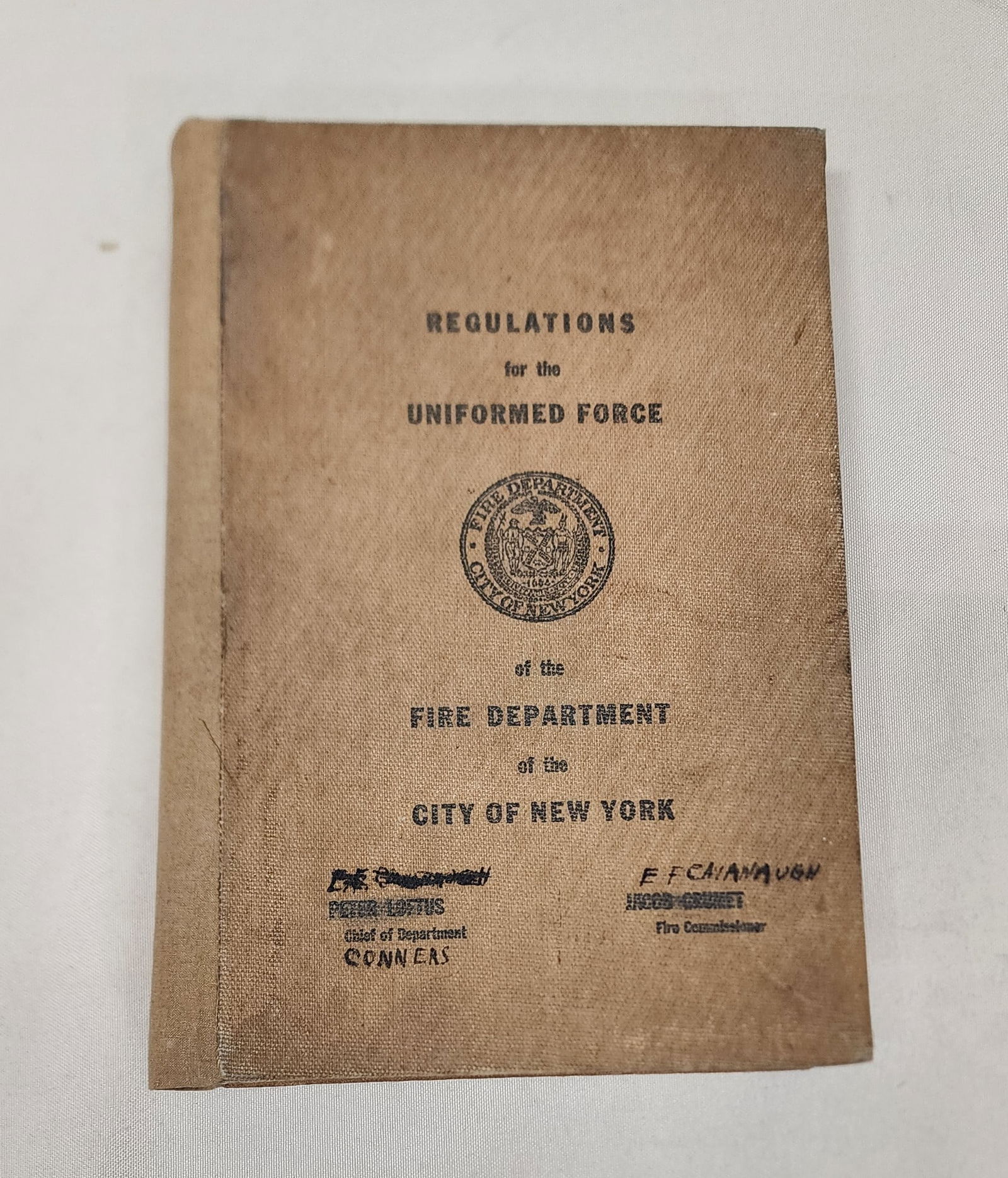1958 Regulations For The Uniformed Force Fdny Rules Book Auction