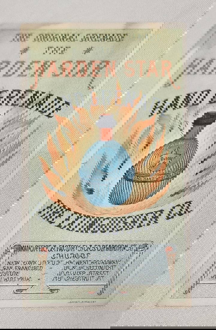 Rare Harden Star Fire Grenade Advertisment Auction