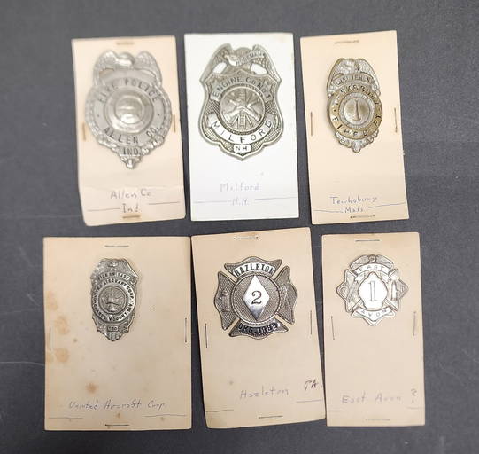 6 Fire Department Badges