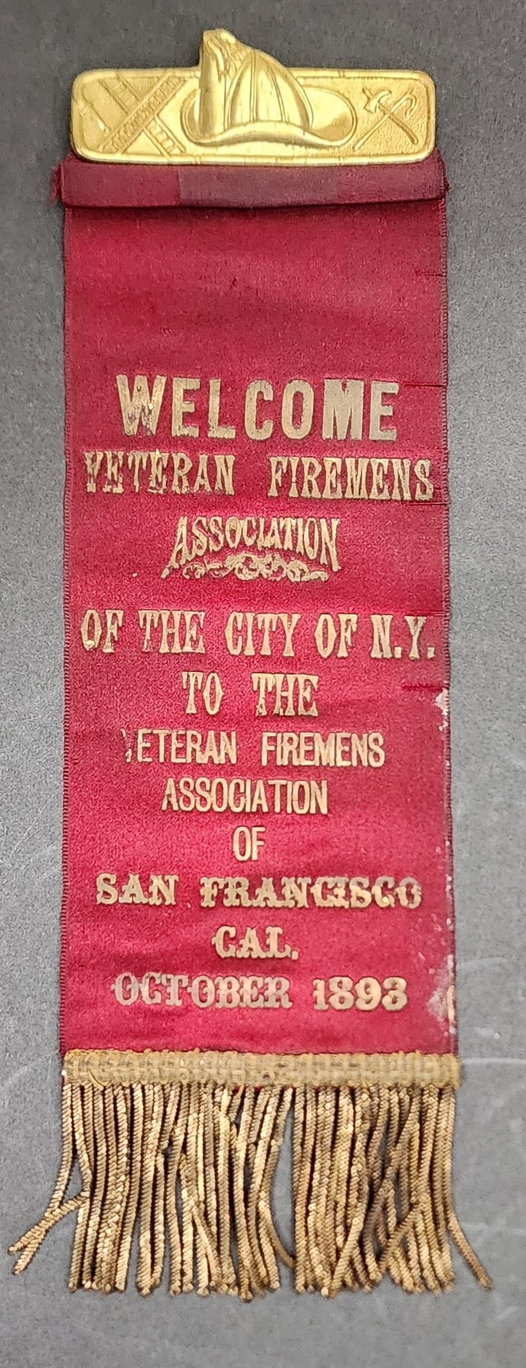 1893 New York City Fire Department Ribbon