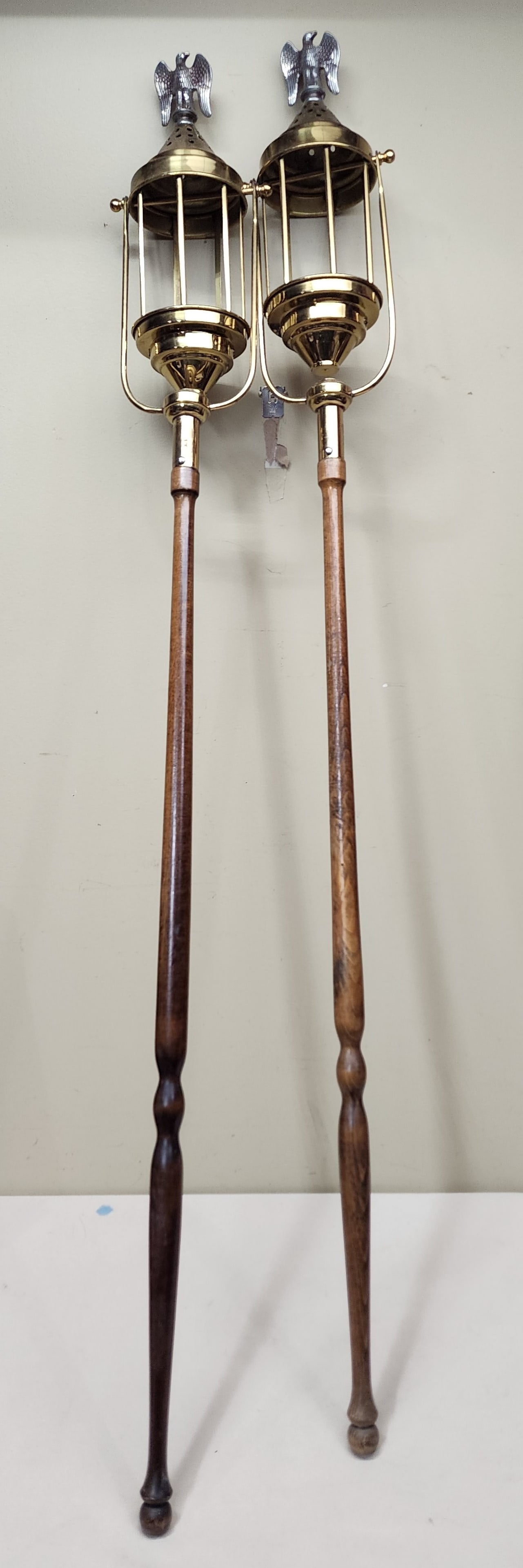 Lot Of 2 Fire Department Parade Torches Auction