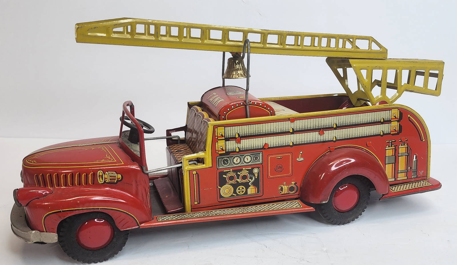 Large Tin Friction Fire Engine Auction