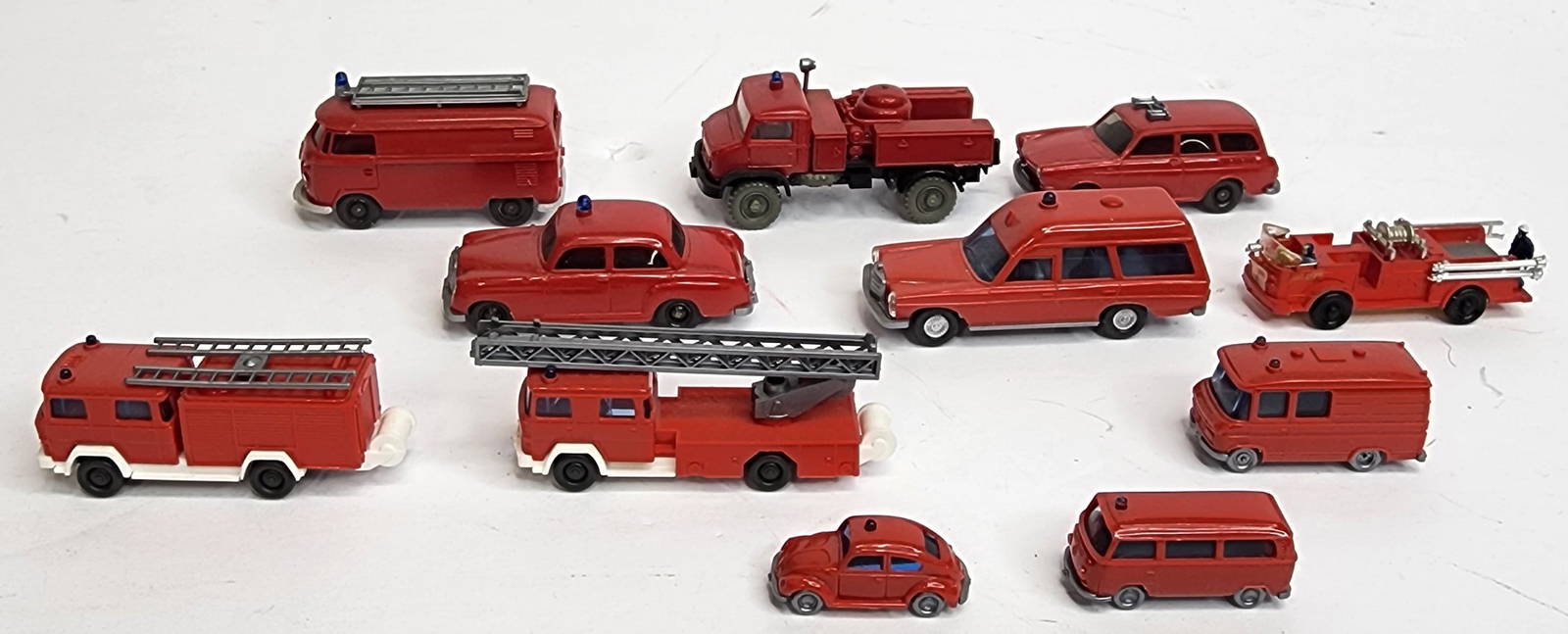 Lot Of 11 Wiking Fire Truck Toys Auction