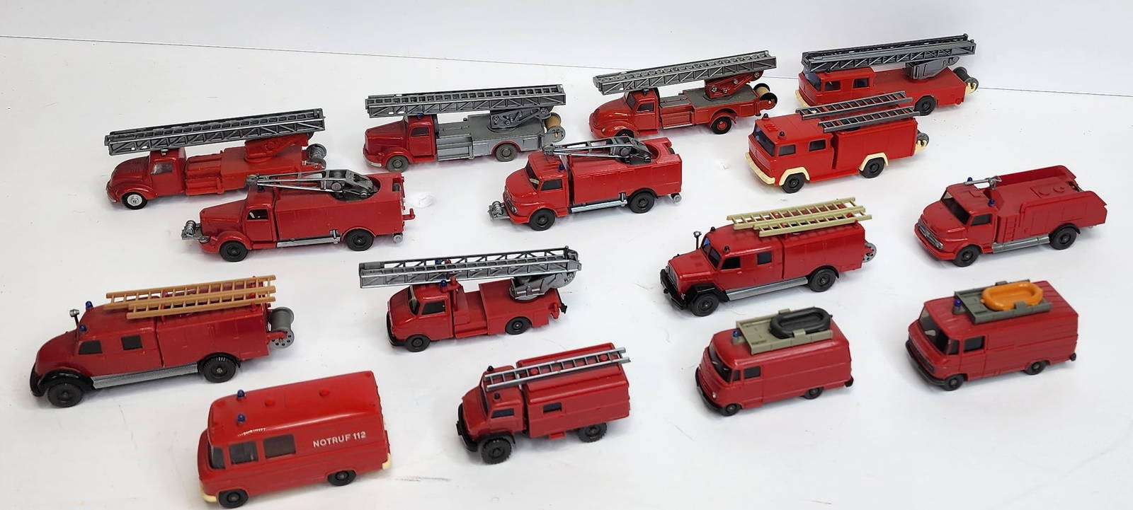 Lot Of 15 Wiking Fire Truck Toys Auction