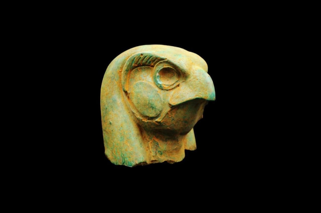 Exquisite Ancient Egyptian Stone Falcon Horus Statue Auction