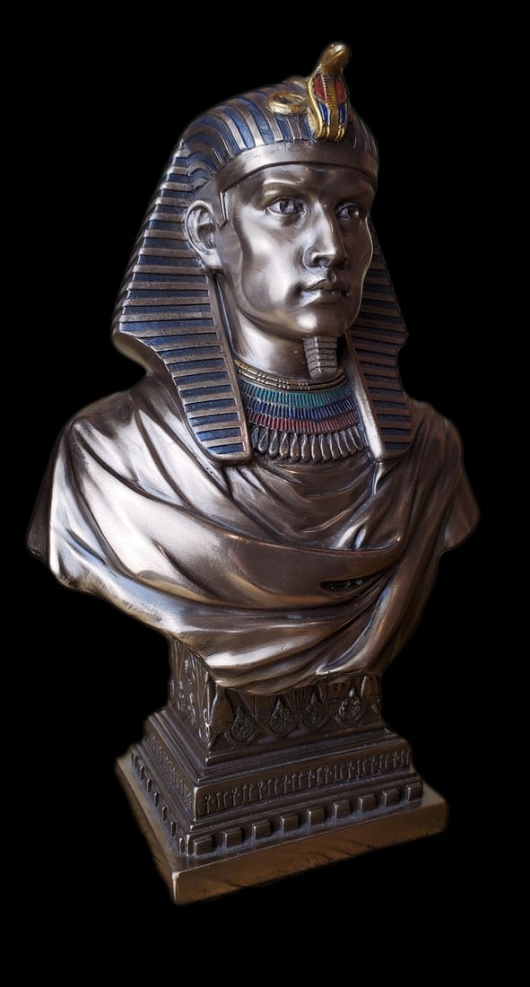 Resin Pharaoh Bust Sculpture Egyptian Style Decor Auction