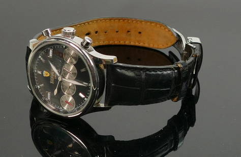 Gentlemans Ferrari Geneve 250 Wristwatch: With Leather