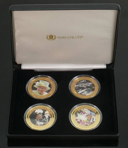 Heirloom Proof Â£5 Coin Collection: Gold Plated Coins