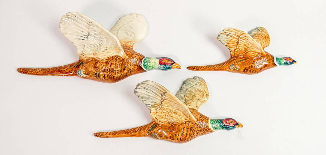 Beswick Set Of Three Flying Pheasant Wall Plaques: Models 661 1, 661 2 ...