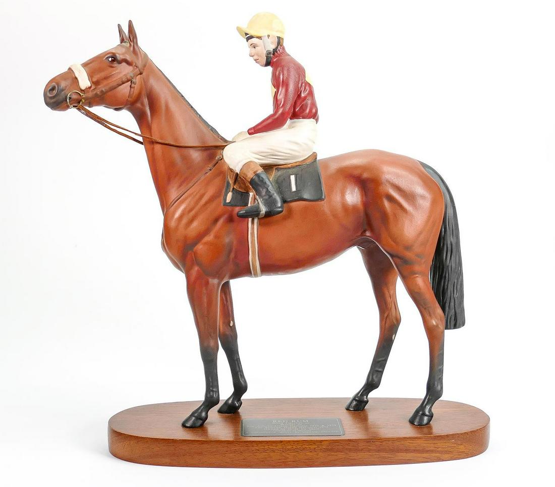 Beswick Connoisseur Model Of Horse & Jockey Red Rum With Brian Fletcher ...